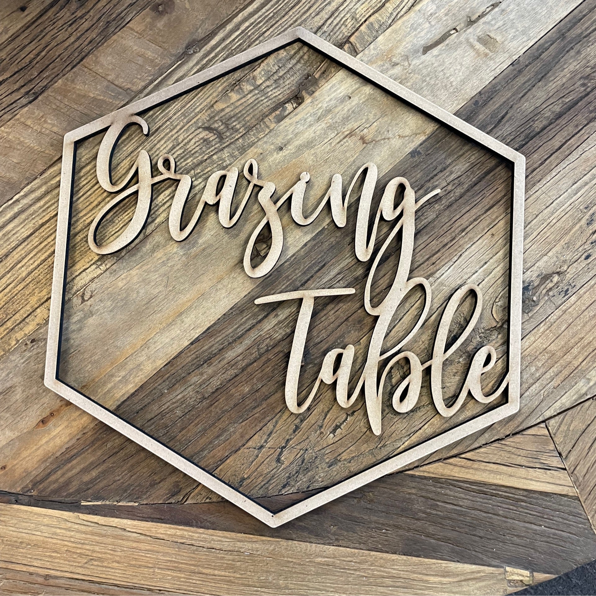 Grazing Table Wood Sign | The Finest Details