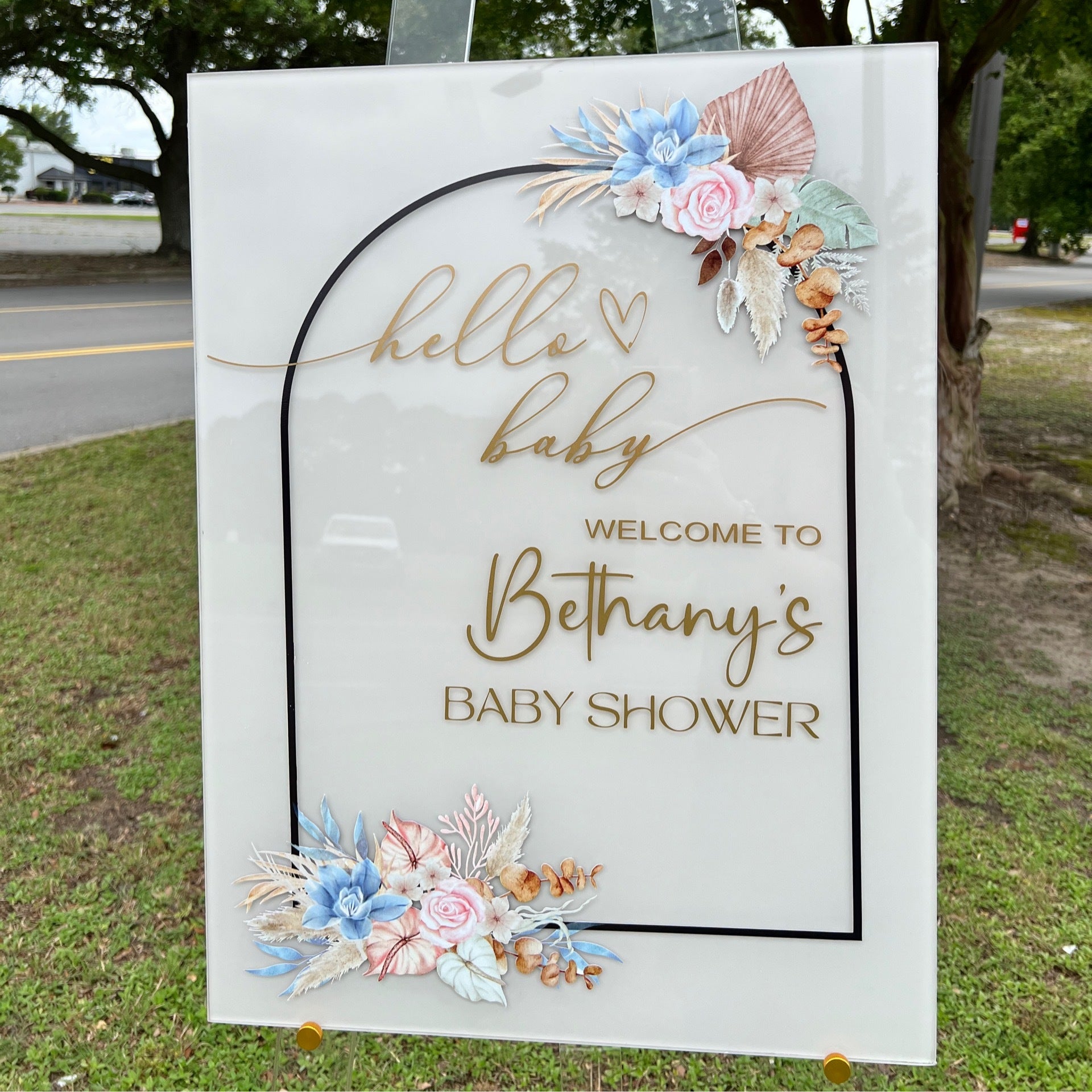 Hello Baby Shower Sign | The Finest Details